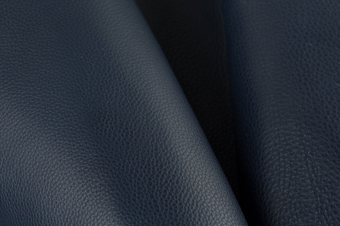 Dark BLUE Italian FLEET Leather Calf Cow Hide Scraps Scrap Square ...