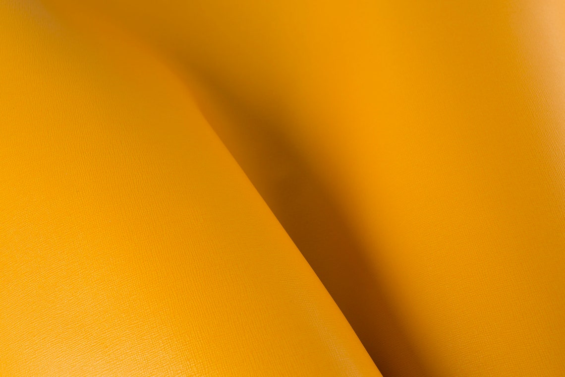 Yellow Mustard ITALIAN SAFFIANO Leather Calf Cow Hide Scraps | Etsy