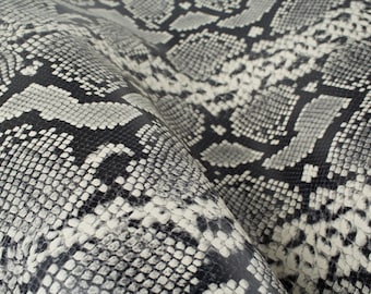 MILK ITALIAN Python Print ITALIAN Leather Calf Cow Hide Scraps Scrap ...