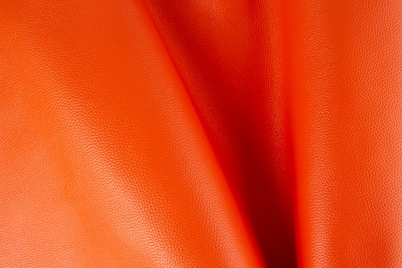 Orange Saturated ITALIAN FLEET Leather Calf Cow Hide Scraps | Etsy