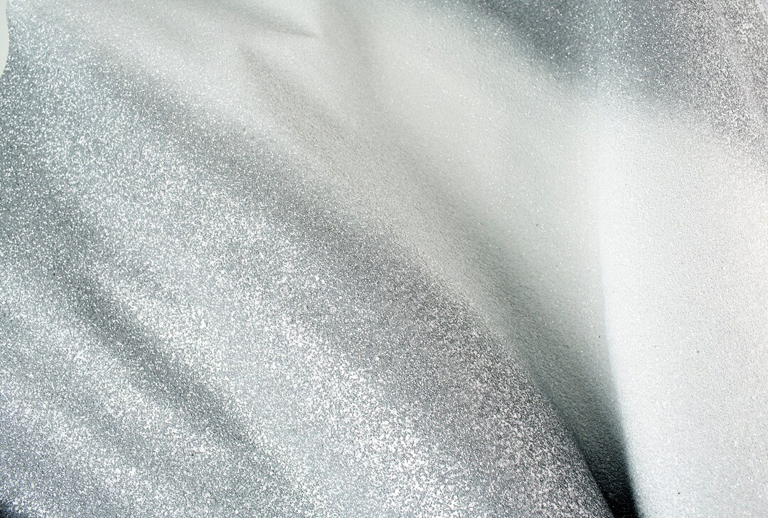 White/silver With Sparkles (ji- Ch) Italian GLITTER Haberdashery Fabric ...