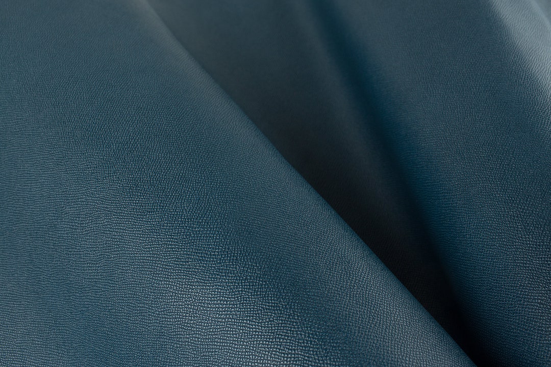 Dark BLUE ITALIAN SAFFIANO Leather Calf Cow Hide Scraps Scrap Square ...