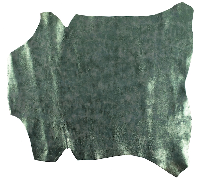 Green ITALIAN Goat Suede Velours Foil LASER COATING Leather - Etsy