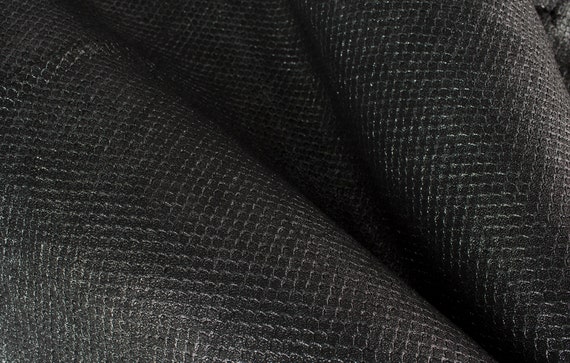 Black/silver ITALIAN Pithon Print Embossed ITALIAN Leather | Etsy