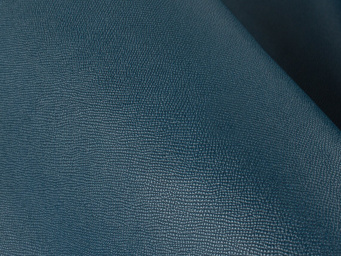 Dark BLUE ITALIAN SAFFIANO Leather Calf Cow Hide Scraps Scrap Square ...