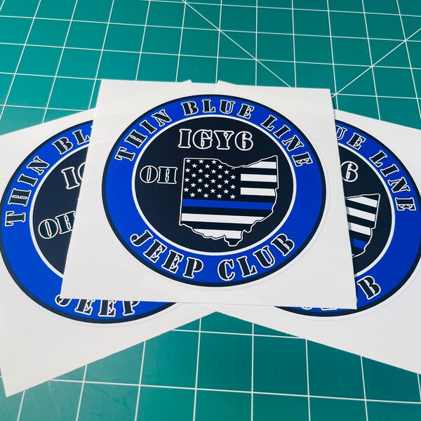 Thin Blue Line Gladiator Decal - Etsy