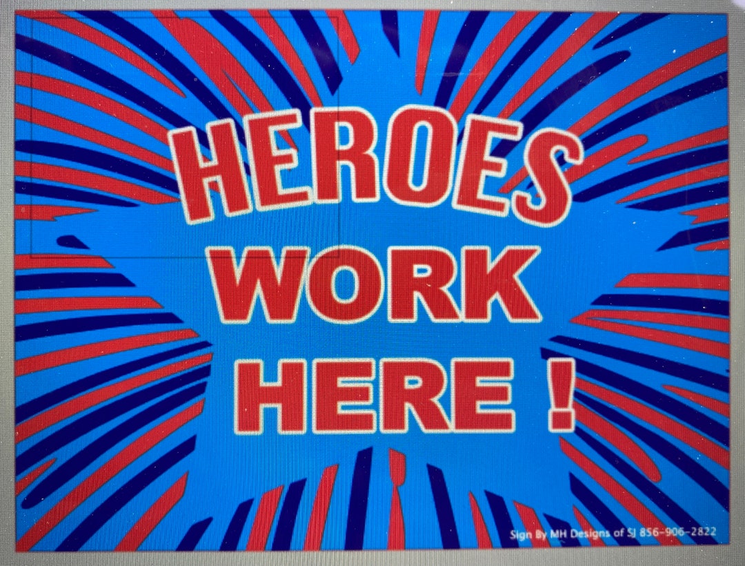 Heroes Work Here SVG, PDF - Etsy