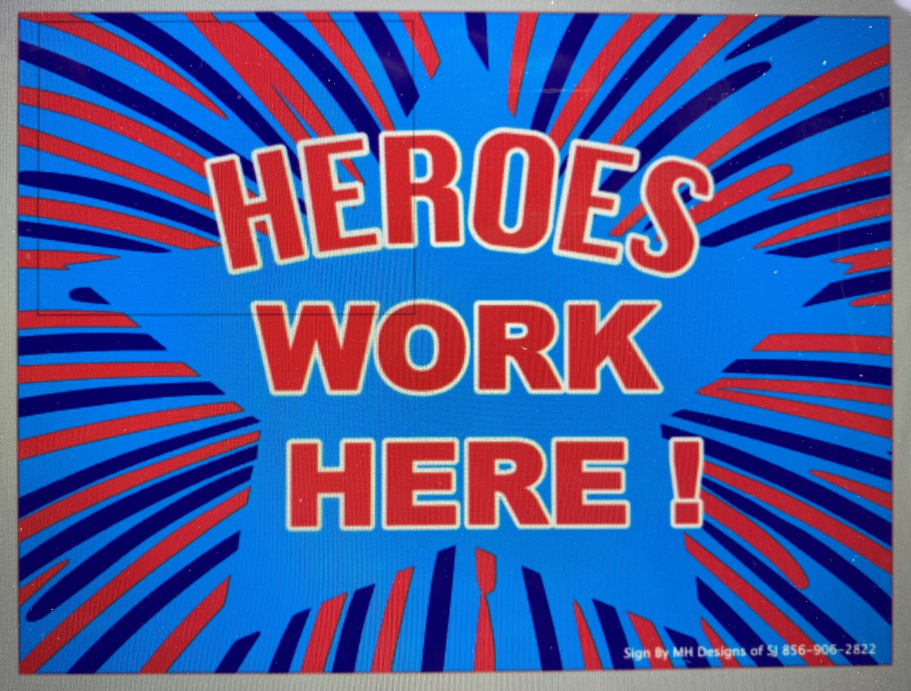 Heroes Work Here SVG, PDF - Etsy