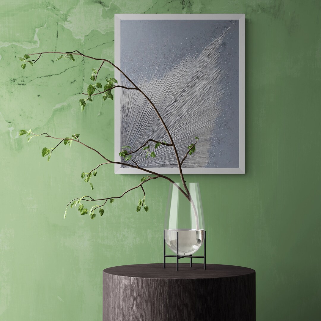 Abstract Structure Acrylic Painting on Canvas, Modern Interior Painting ...