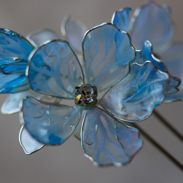 Blue Hair Flower - Etsy