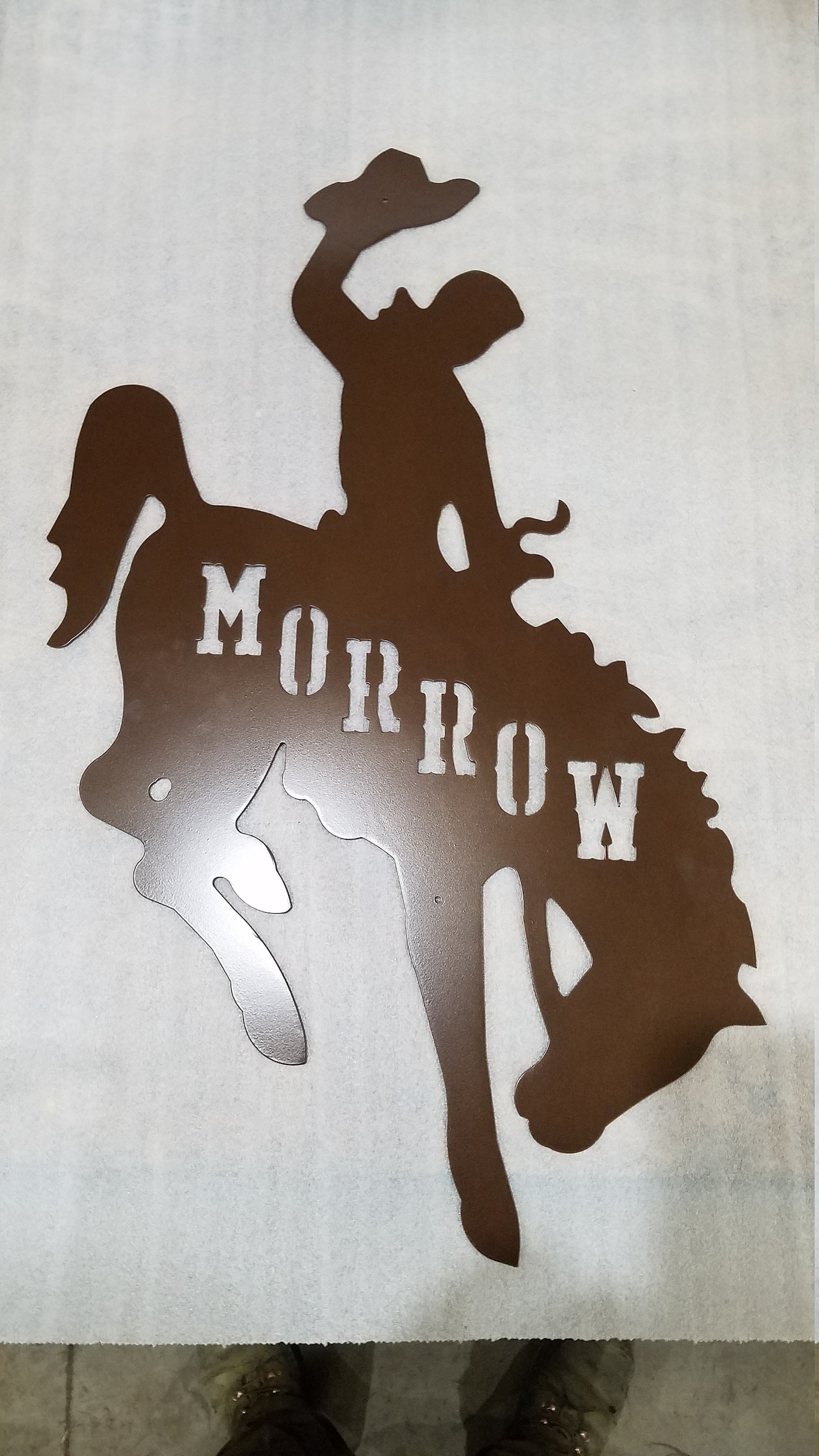 Personalized Wyoming Steamboat Sign – Custom Bucking Horse & Rider ...