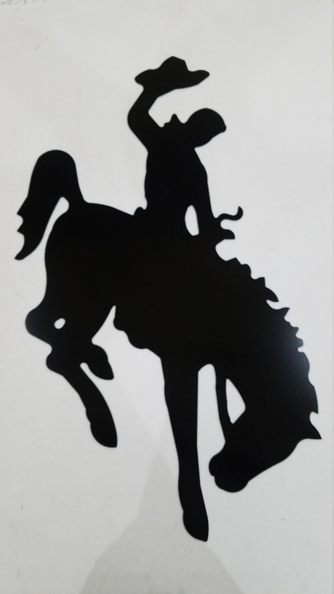 Wyoming Bucking Horse and Rider Steamboat Metal Cutout - Etsy