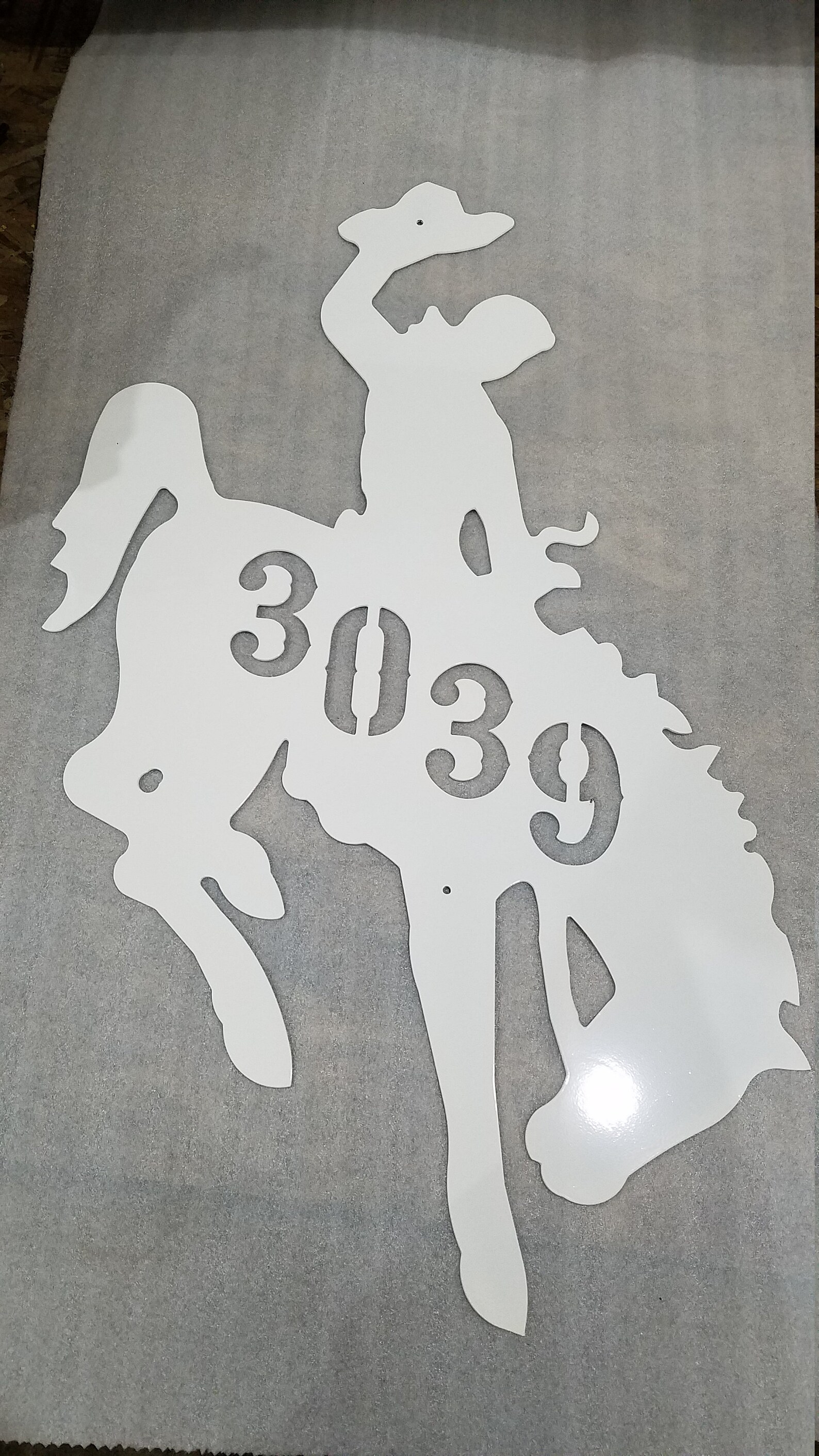Personalized Wyoming Steamboat Sign – Custom Bucking Horse & Rider ...