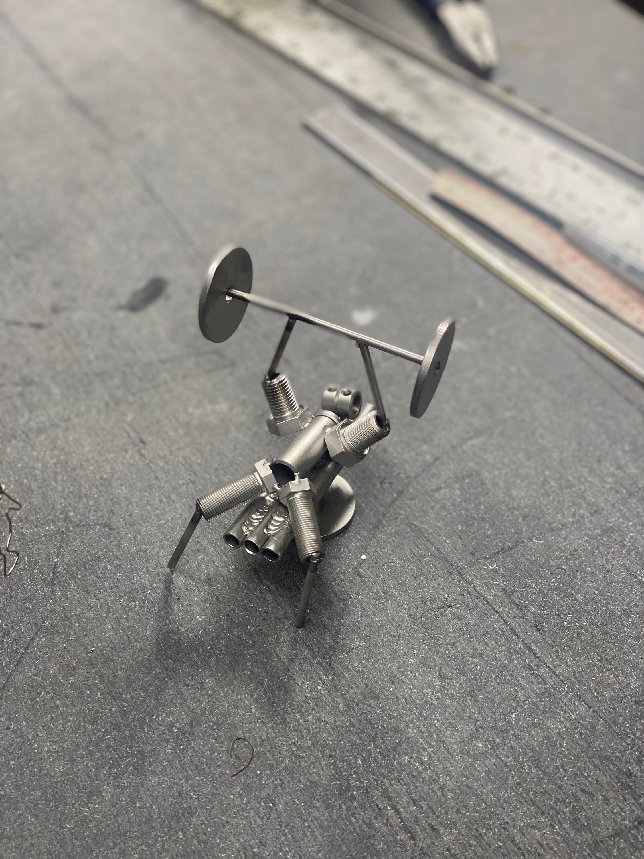 Welded Sculpture of a Muscle Man - Etsy