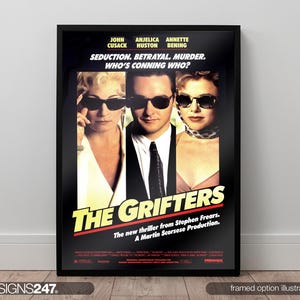 The Grifters Poster | John Cusack | Anjelica Huston | Annette Bening ...