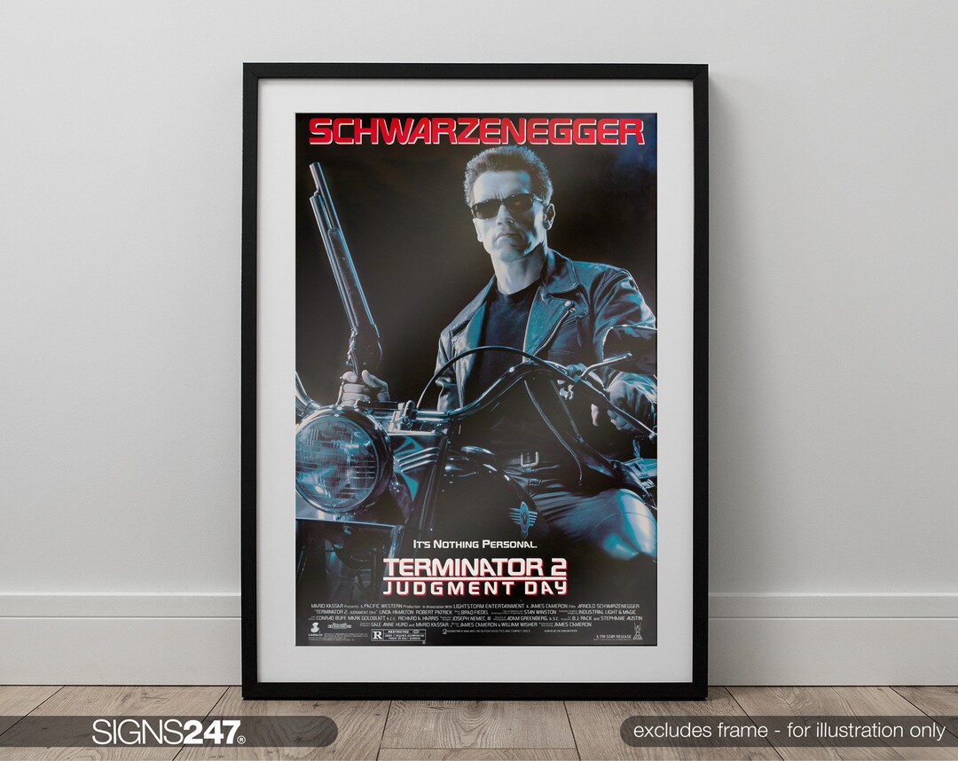 Terminator 2 Judgment Day Arnold Schwarzenegger Póster de película ...