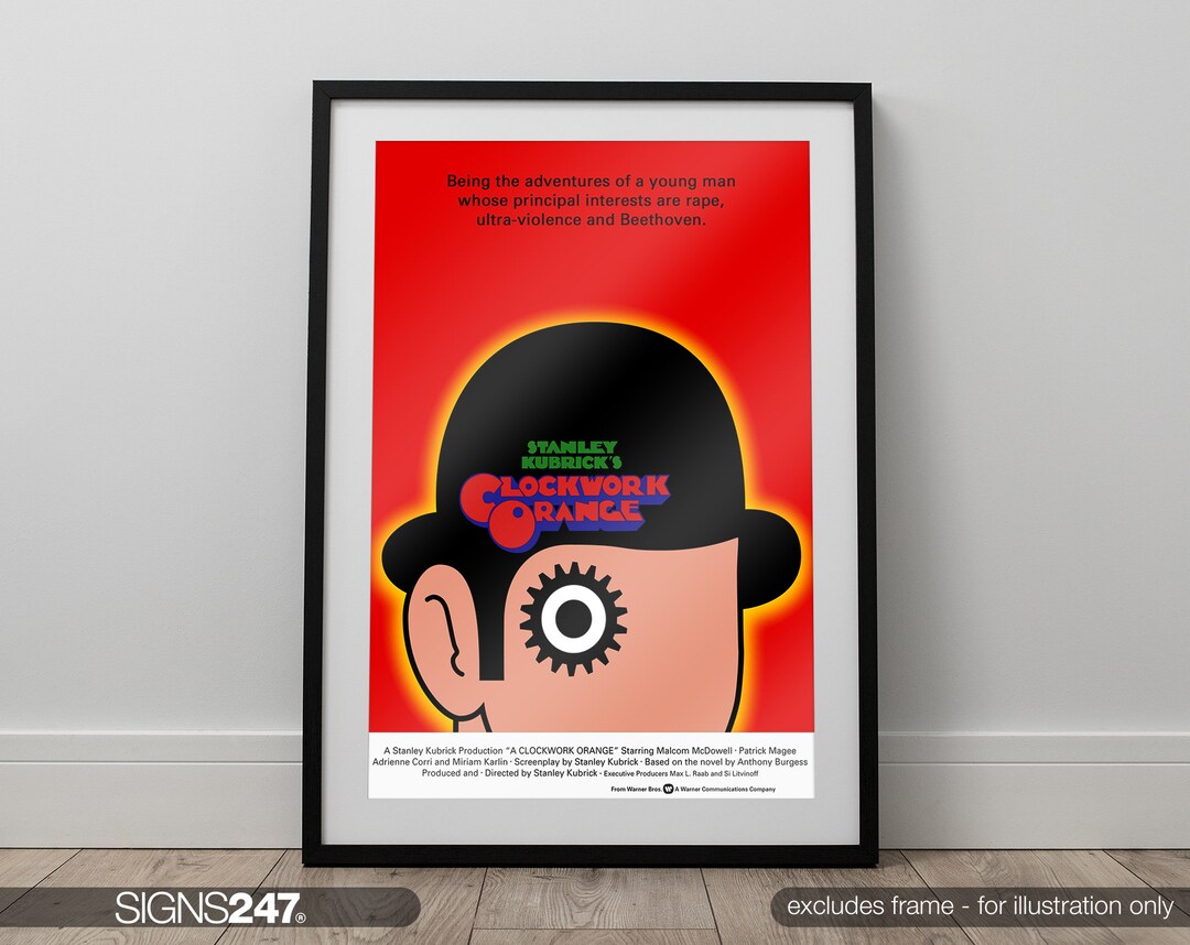 A Clockwork Orange Stanley Kubrick Retro Poster | Movie Poster | Movie ...