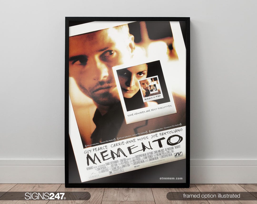 Memento Movie Poster | Christopher Nolan | Guy Pearce | Carrie-anne ...