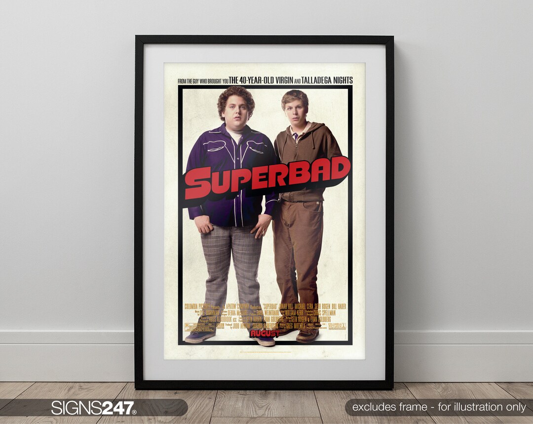 Superbad Poster | Movie Poster | Jonah Hill | Seth Rogen | 2007 | Movie Prints for Cinema Rooms ...
