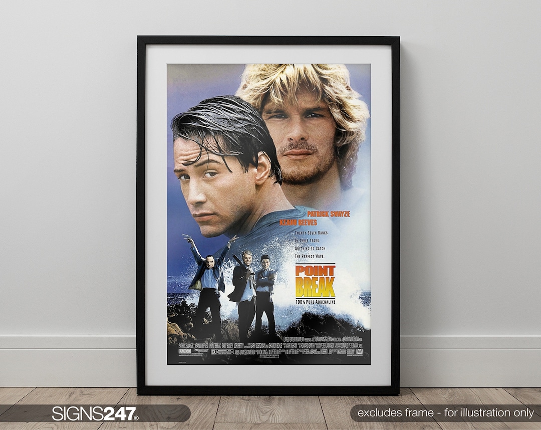 Point Break Keanu Reeves Patrick Swayze Poster | Movie Poster | Movie ...