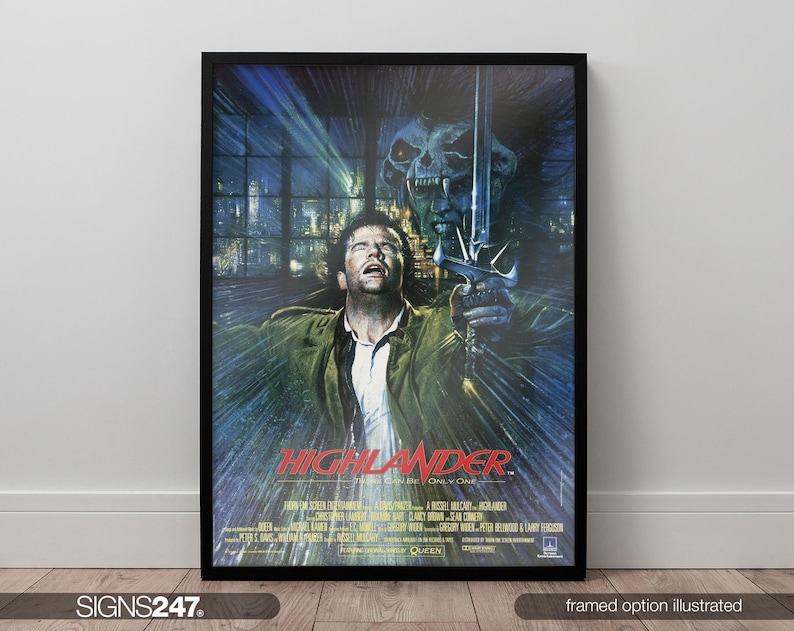 Highlander Poster | Movie Poster | 1986 | Movie Prints for Cinema Rooms ...