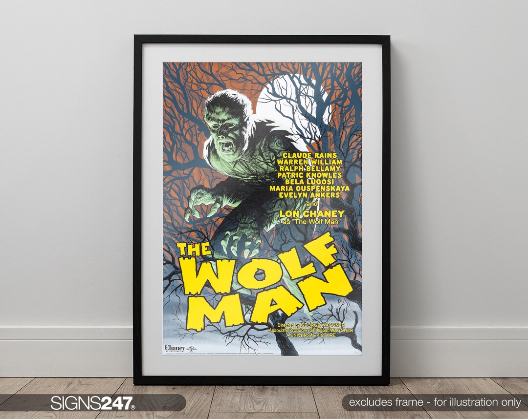 The Wolf Man Poster Movie Poster 1941 Movie Prints for Cinema Rooms ...