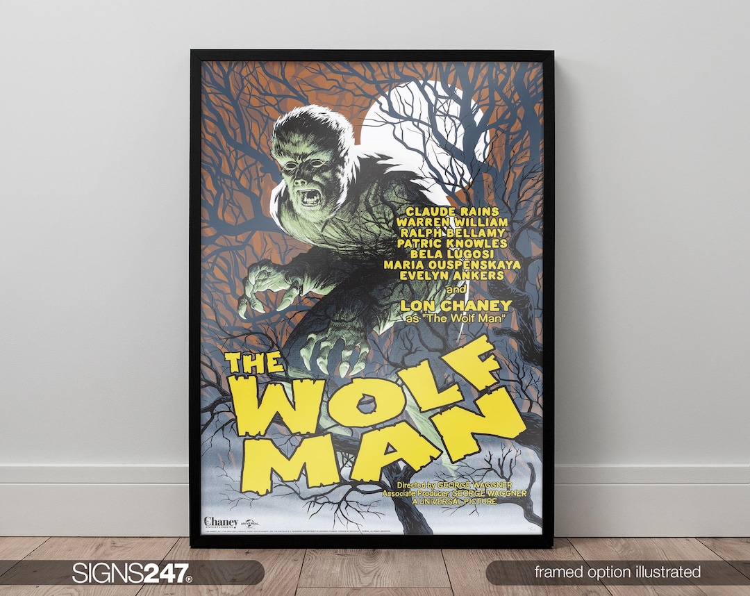 The Wolf Man Poster | Movie Poster | 1941 | Movie Prints for Cinema ...