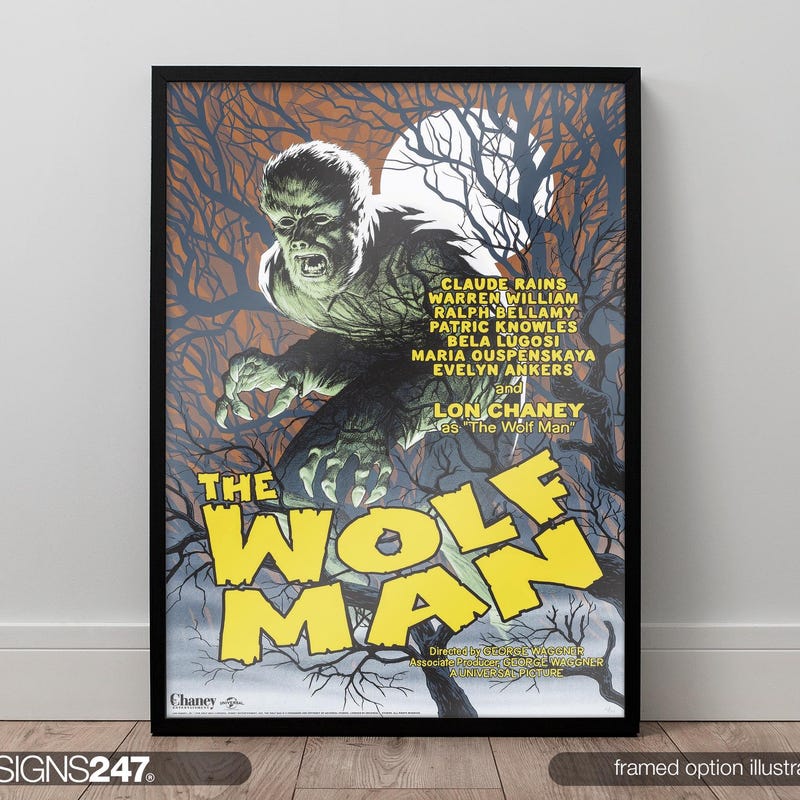 Wolf Man Poster - Etsy UK