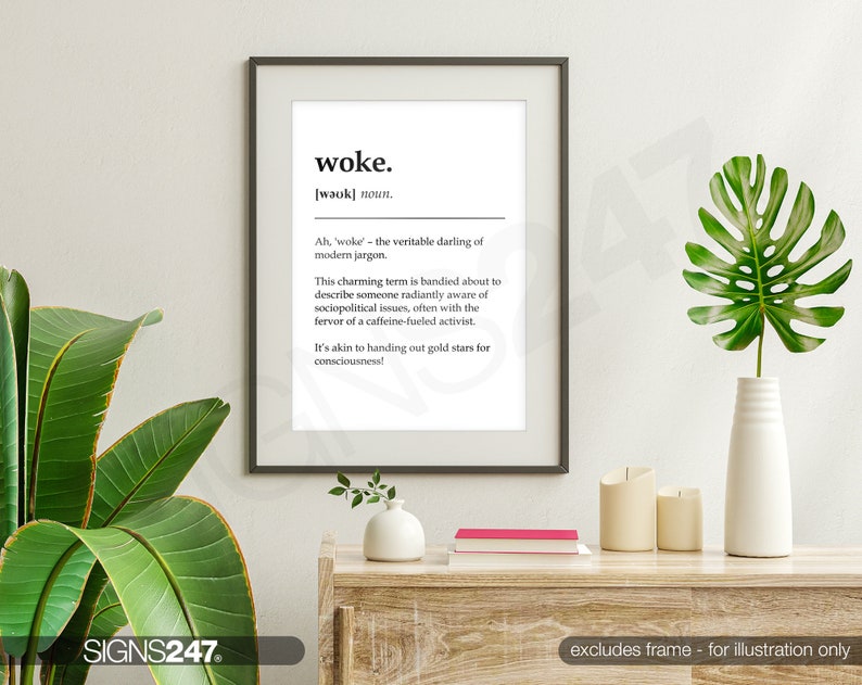 Woke Poster | Woke Quote Definition Poster | Printed Poster | Funny ...