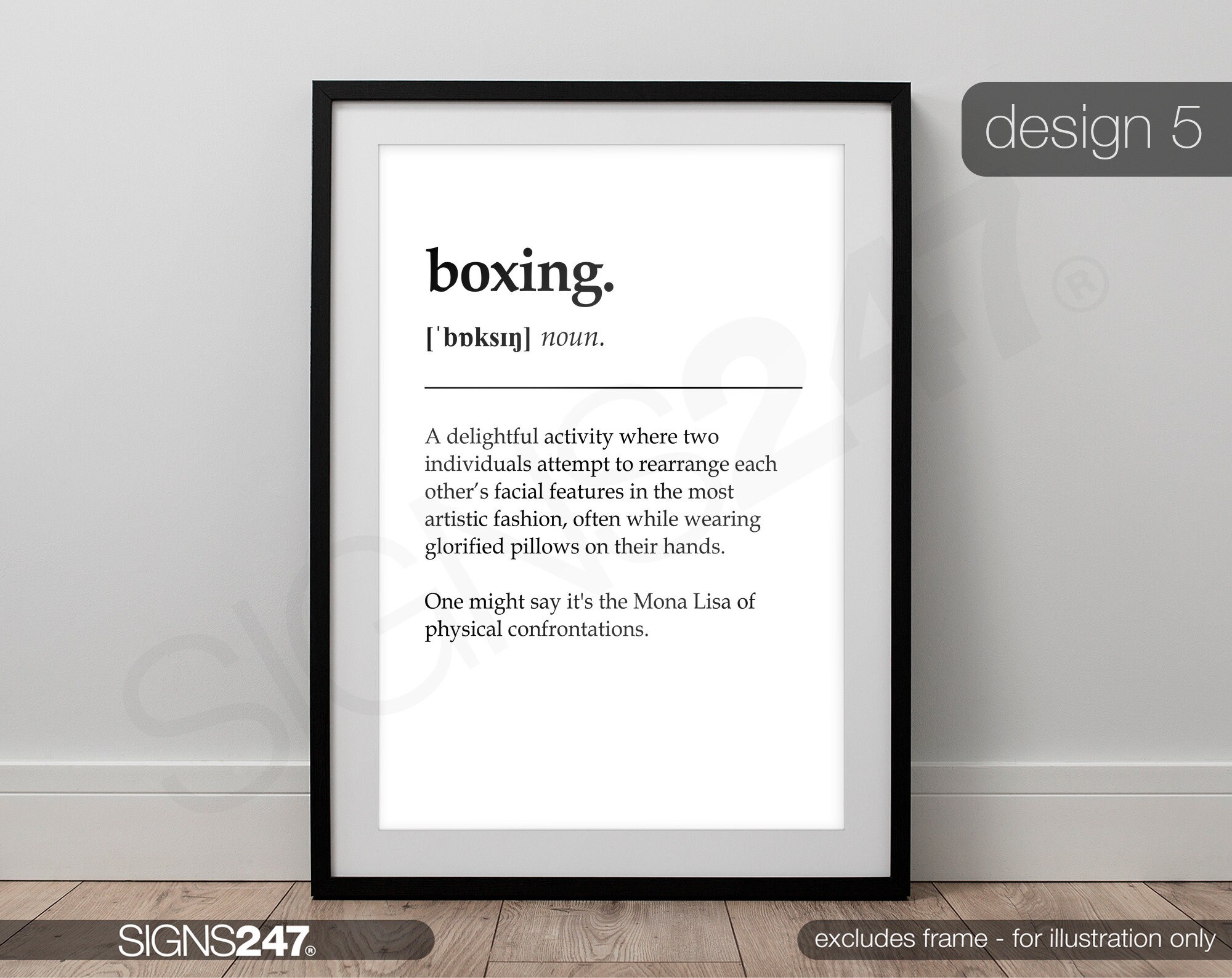 Boxing Poster | Boxing Quote Definition Poster | Printed Poster | Funny ...