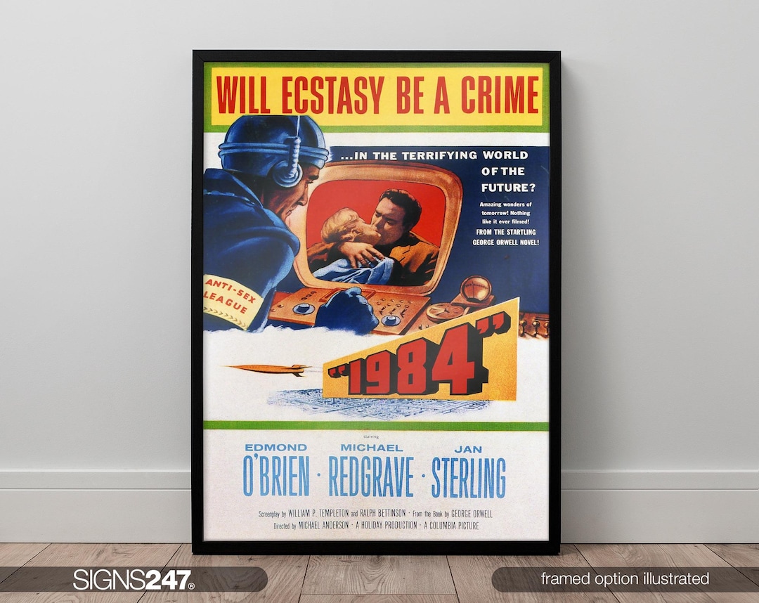 1984 George Orwell Poster | Movie Poster | Movie Prints for Cinema ...