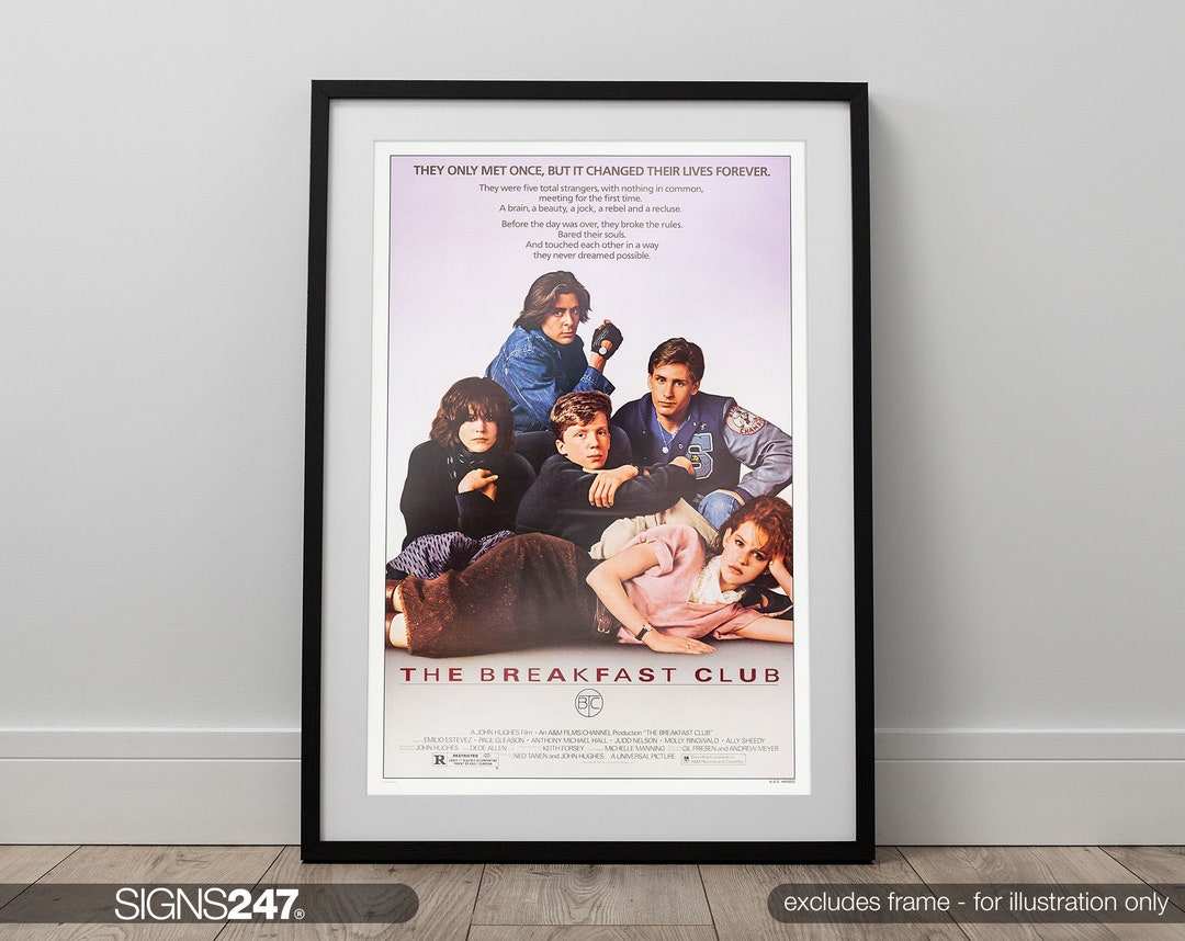 The Breakfast Club Poster | Movie Poster | Movie Prints for Cinema Rooms | Wall Art | Home Decor ...