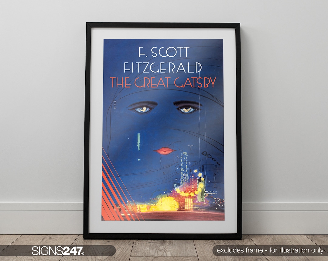 The Great Gatsby Book Cover Movie Poster Movie Prints for Cinema Rooms ...