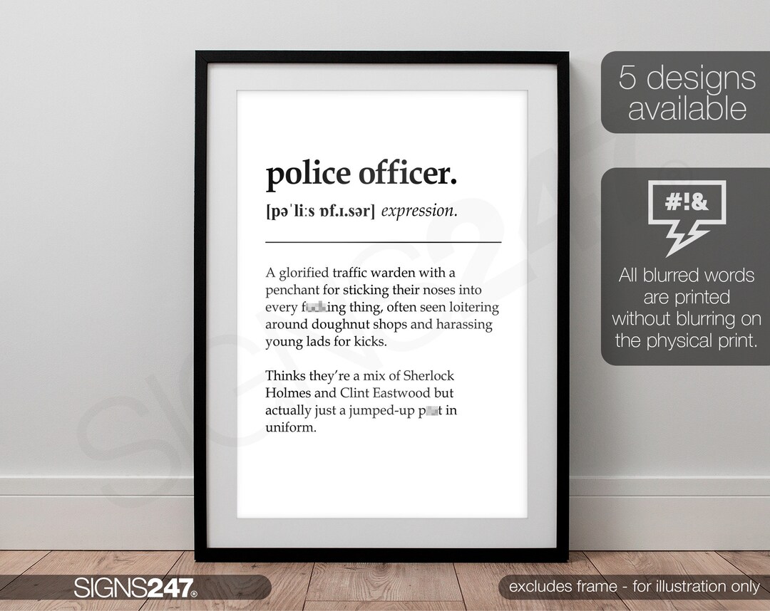 Police Officer Poster RUDE Police Officer Quote Definition Poster ...