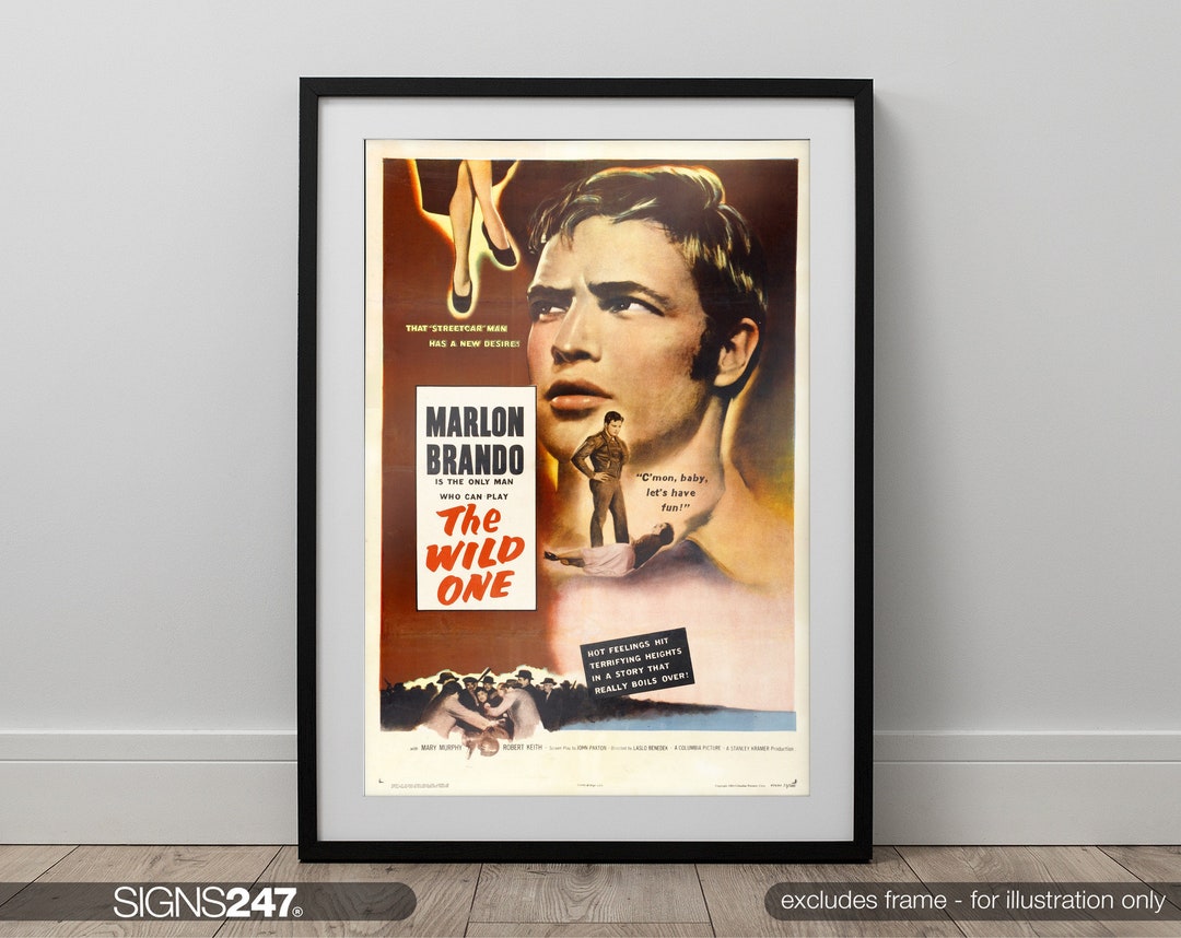 The Wild One Movie Poster | Marlon Brando | Mary Murphy | Robert Keith ...
