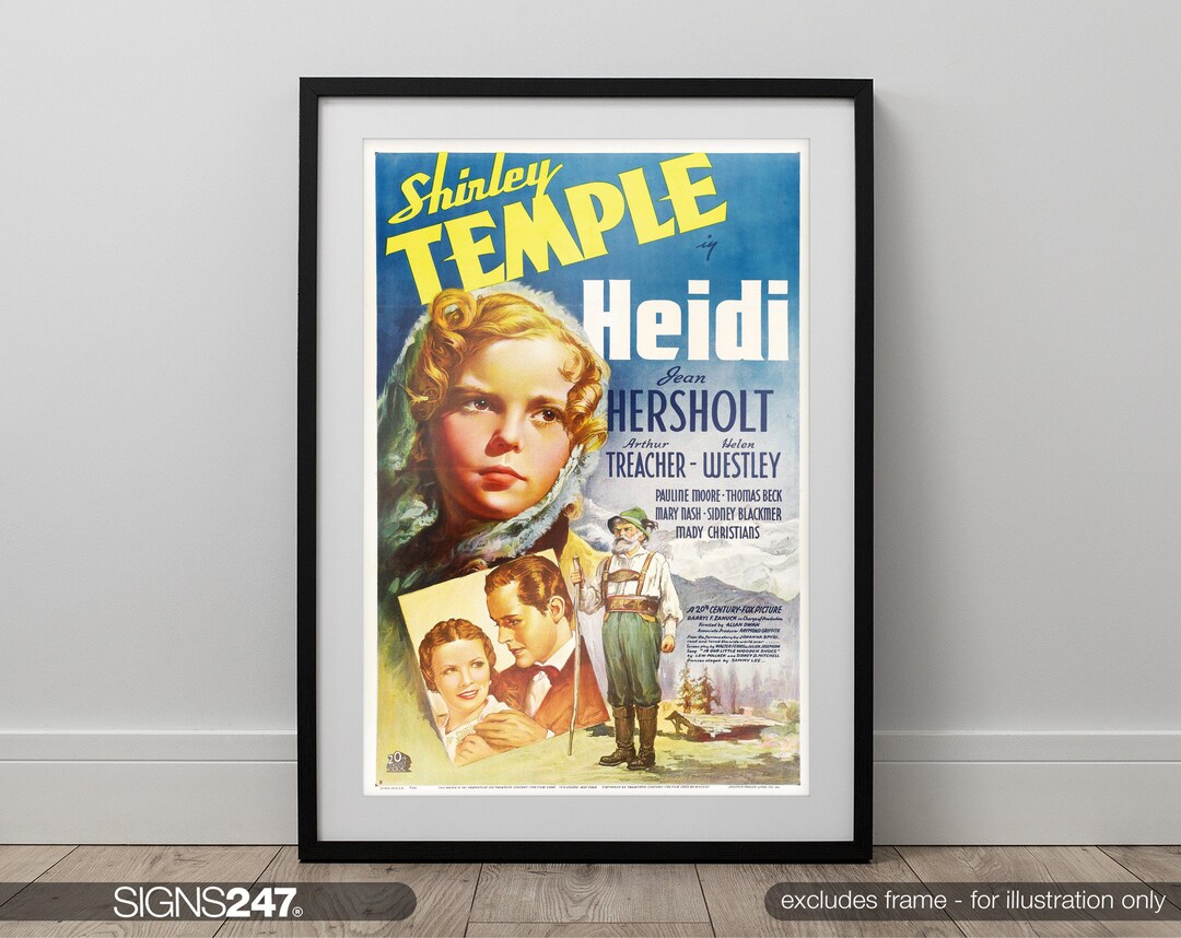 Heidi Poster | Shirley Temple | Jean Hersholt | Arthur Treacher | 1937 ...