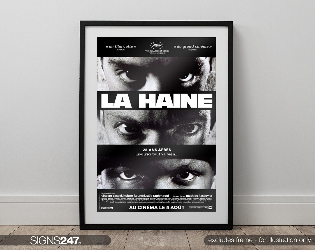 La Haine Kassovitz Poster Movie Poster Movie Prints for Cinema Rooms ...