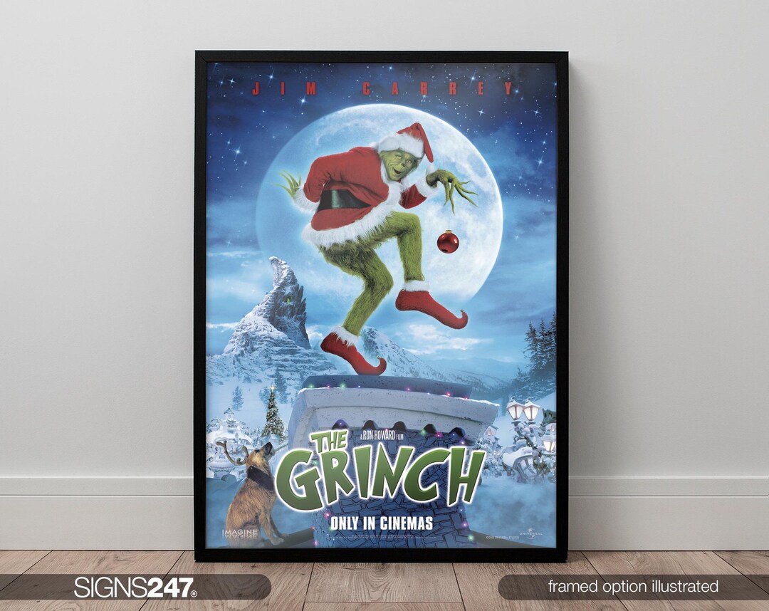 How the Grinch Stole Christmas Movie Poster | Jim Carrey | 2000 | Movie ...