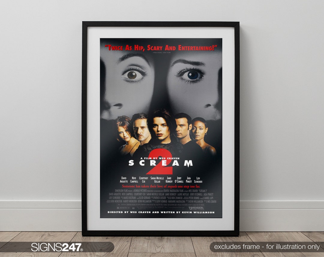 Scream 2 Wes Craven Poster Movie Poster Movie Prints for Cinema Rooms ...