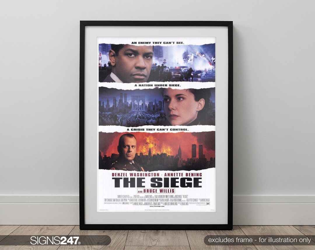 The Siege Movie Poster Bruce Willis Denzel Washington 1998 Movie Prints ...