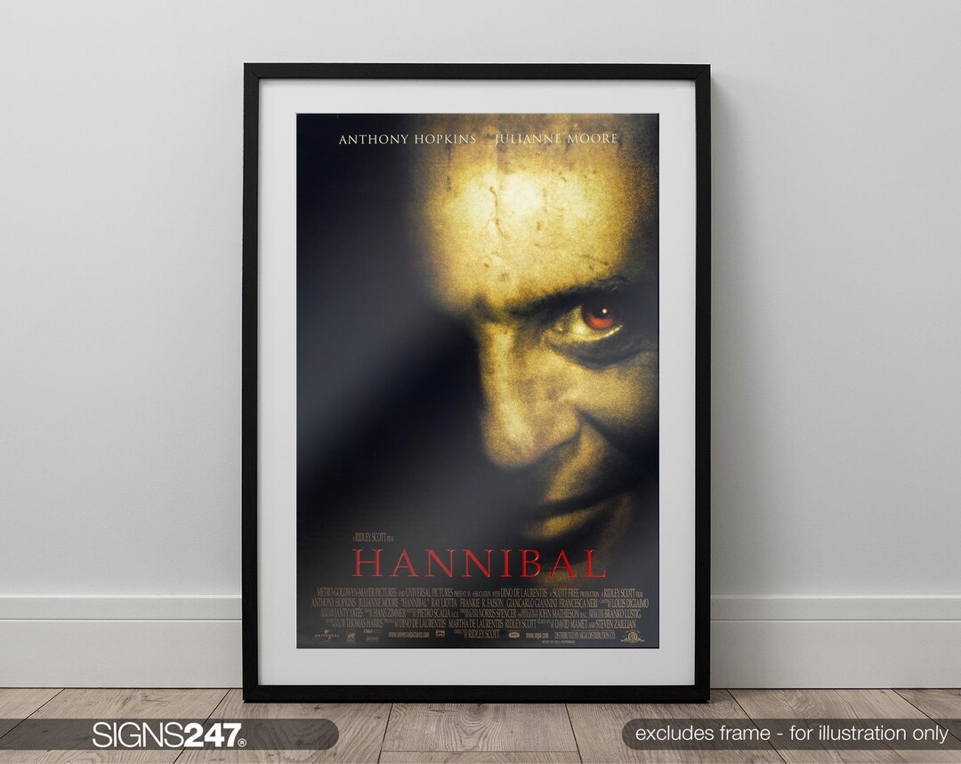 Hannibal Poster | Anthony Hopkins | Julianne Moore | 2001 | Movie ...