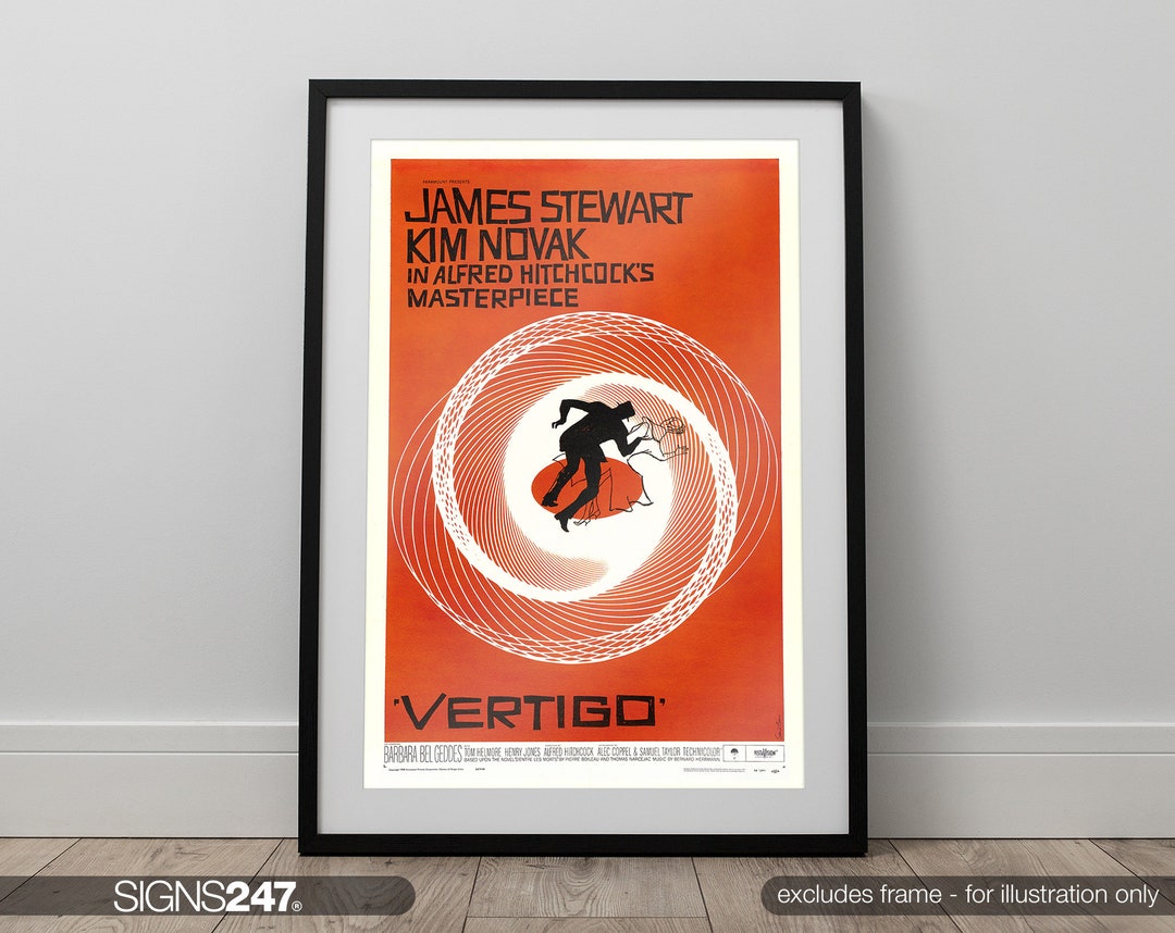 Vertigo 1958 Poster Movie Poster Movie Prints for Cinema Rooms Wall Art ...