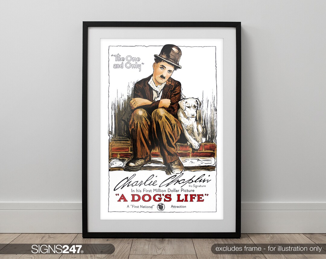 A Dogs Life Charlie Chaplin Poster Movie Poster Movie Prints for Cinema ...