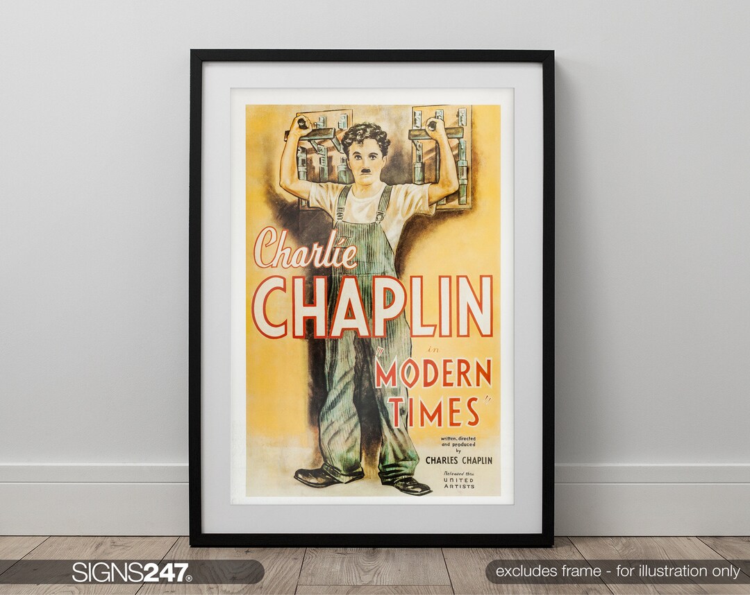 Modern Times Charlie Chaplin Movie Poster Movie Prints for - Etsy