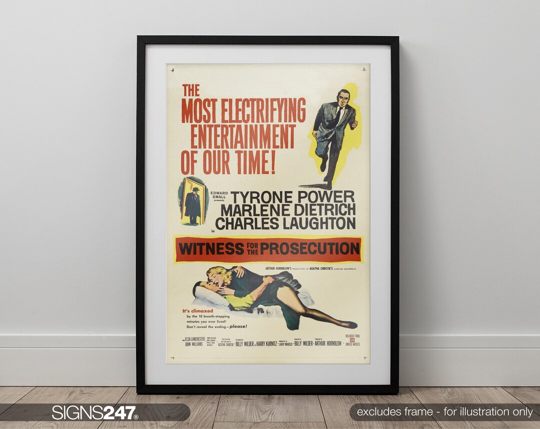Witness for the Prosecution Poster Movie Poster Movie Prints for Cinema ...