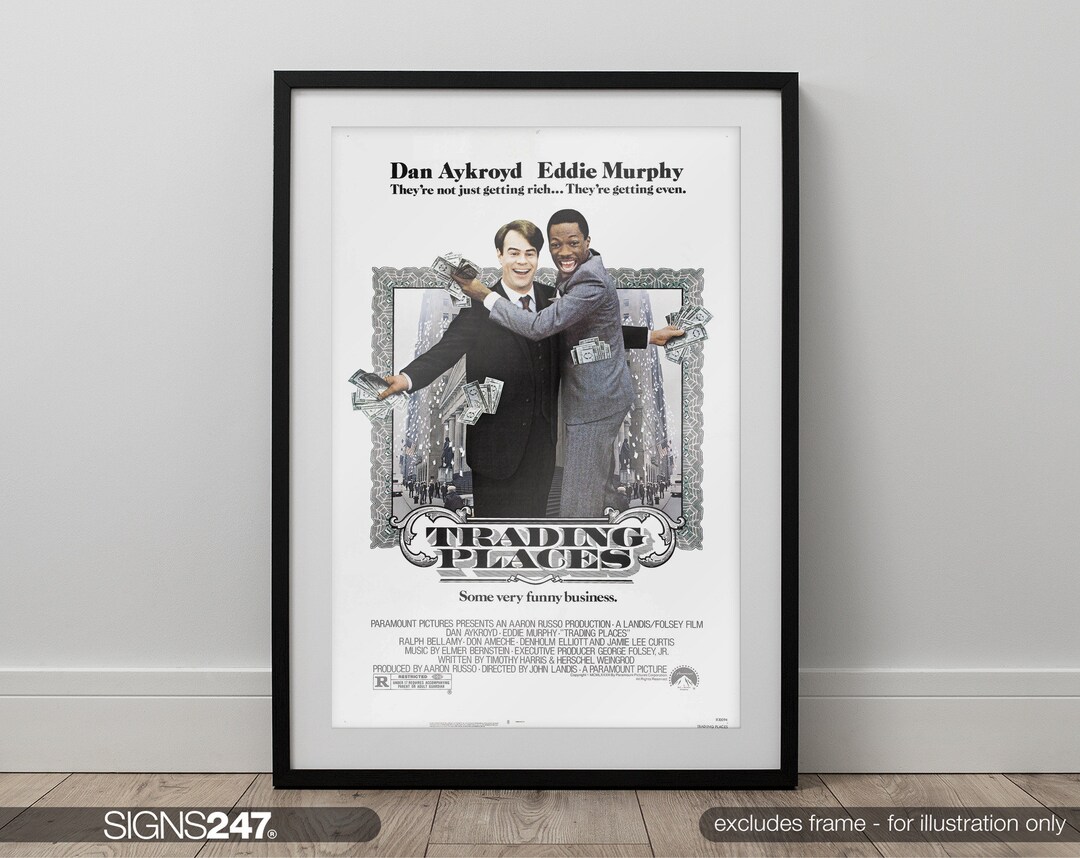 Trading Places Movie Poster Eddie Murphy Dan Aykroyd 1983 Movie Prints ...
