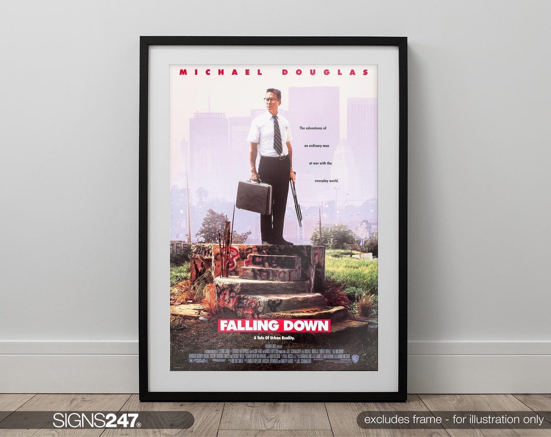 Falling Down Poster Michael Douglas Robert Duvall Barbara Hershey 1993 Movie Poster Cinema Room ...