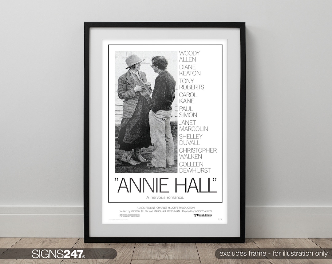 Annie Hall Movie Poster Woody Allen Diane Keaton 1977 Movie Prints for ...