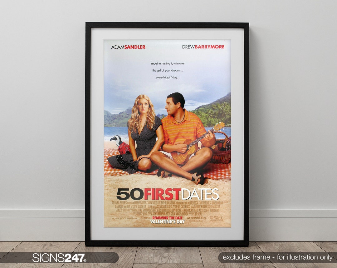 50 First Dates Movie Poster Adam Sandler Drew Barrymore - Etsy
