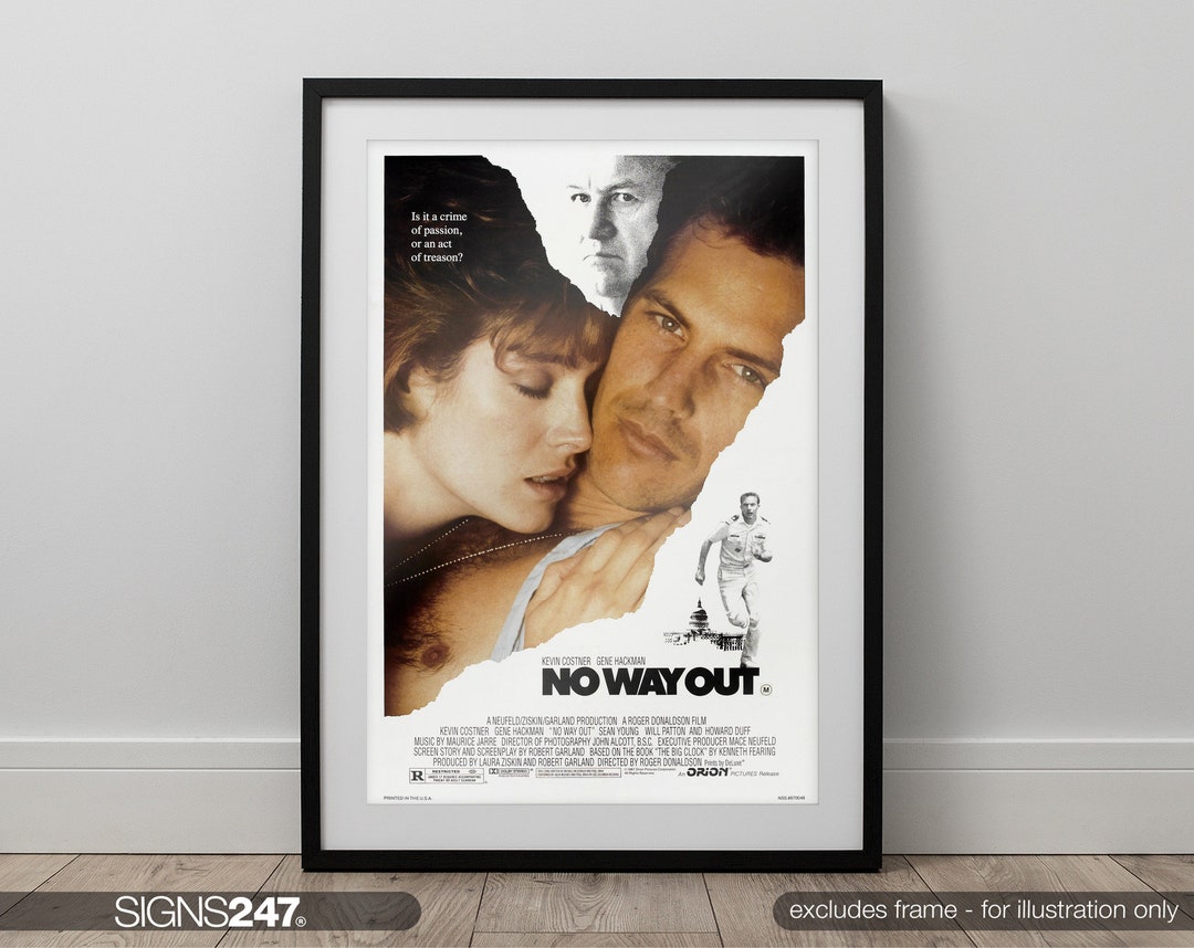 No Way Out Poster Kevin Costner Gene Hackman Sean Young 1987 Movie ...